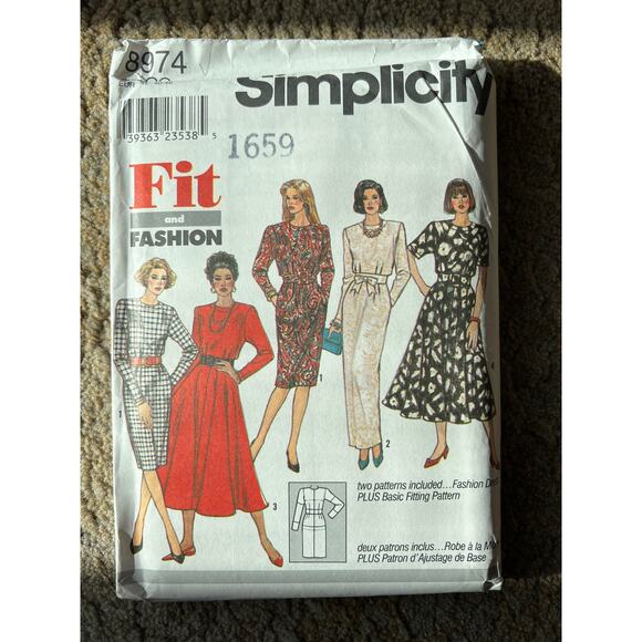 neelam | Office | Simplicity 8974 Sewing Pattern Dress Pencil Swing ...